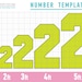 Block Number TWO Templates 1-5 Ft - Etsy