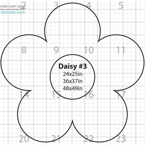 Daisy TEMPLATE PDF 2ft, 3ft, 4ft - Etsy