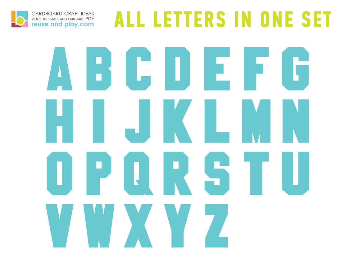 Huge BLOCK Letters TEMPLATES A-Z 42in | Etsy