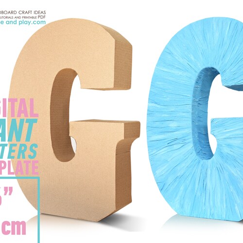Giant 3D Letters TEMPLATES A-Z 26.5in - Etsy
