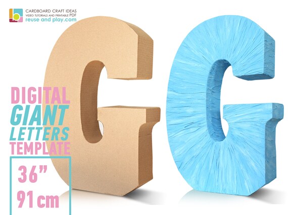 Huge 3D Letters TEMPLATES A-Z 36in | Etsy