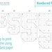 Block Number FIVE Templates 1-5 Ft - Etsy
