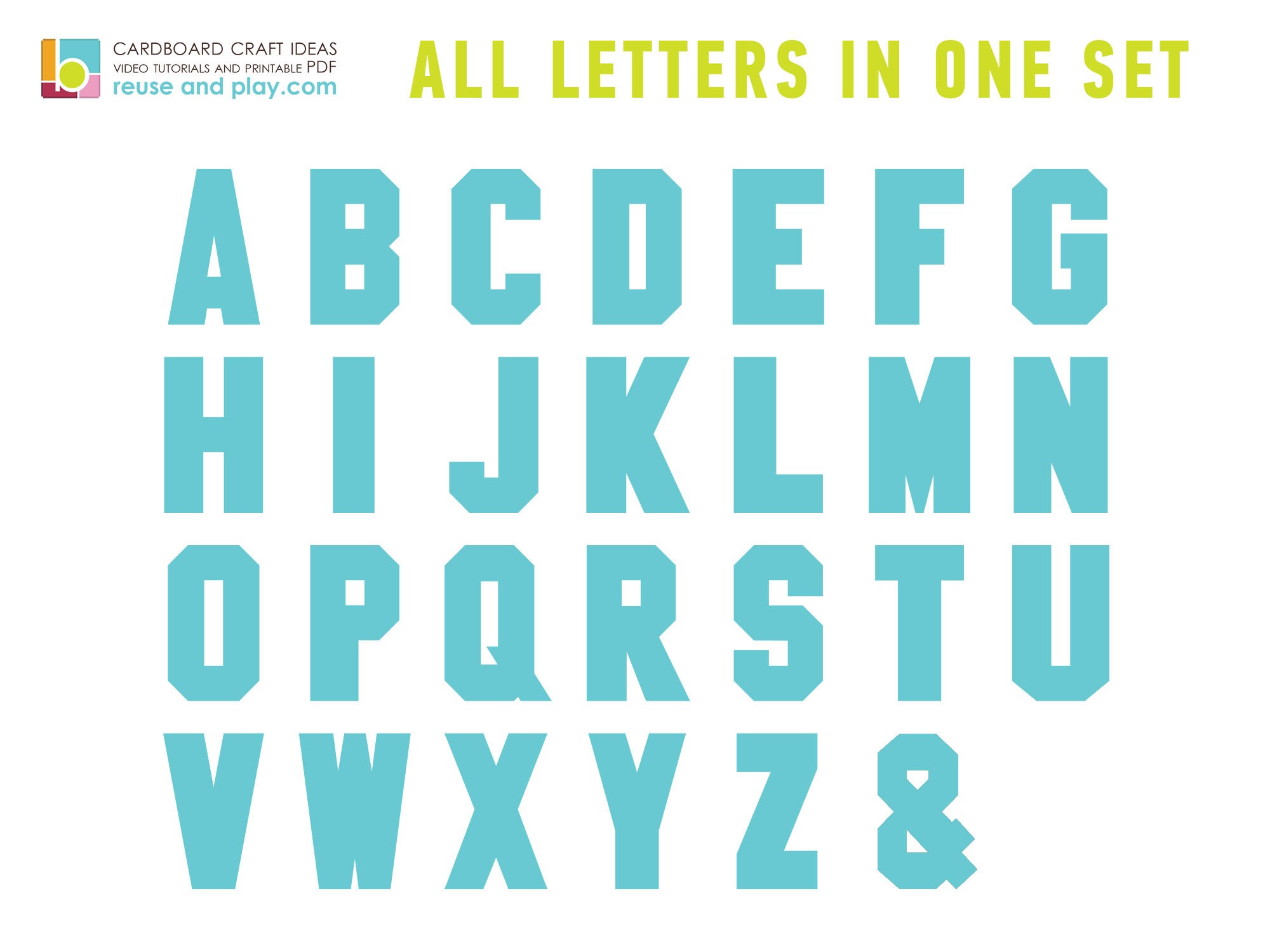 Giant BLOCK Letters TEMPLATES A-Z 26.5in - Etsy