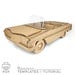 Cardboard Car Template, Classic Lowrider Model, DIY Paper Car (PDF ...