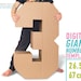 Giant BLOCK Numbers TEMPLATE 26.5in - Etsy Canada