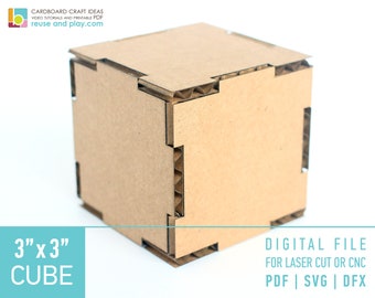CUBE 2.5x2.5 Digital Vector File for Laser Cut or CNC - Etsy