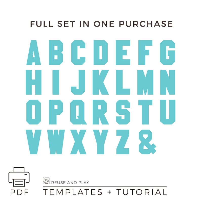 Jumbo Light up Letters TEMPLATES, A-Z | 60in - Etsy