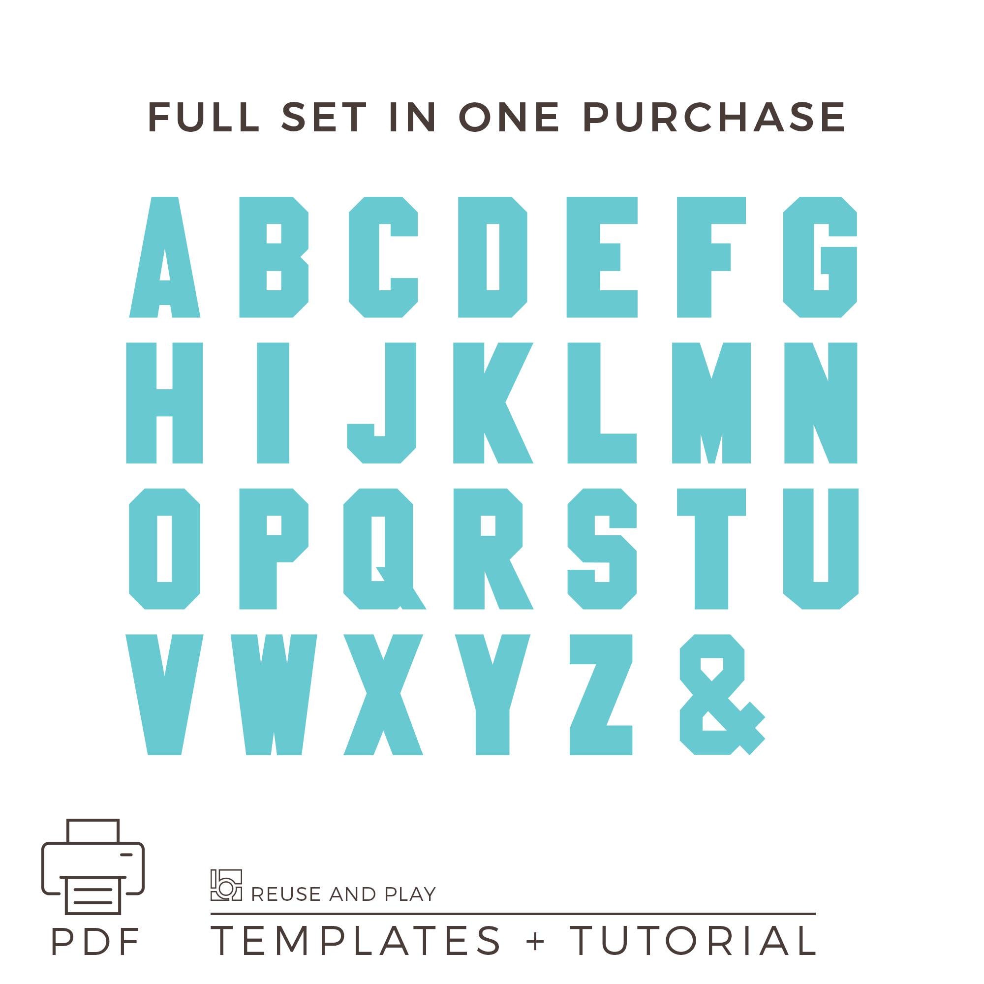 Jumbo Light up Letters TEMPLATES, A-Z | 60in - Etsy