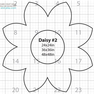 Daisy TEMPLATE PDF 2ft, 3ft, 4ft - Etsy