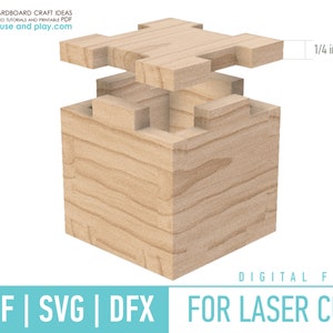 CUBE 3x3" Digital Vector File for Laser Cut or CNC - Etsy