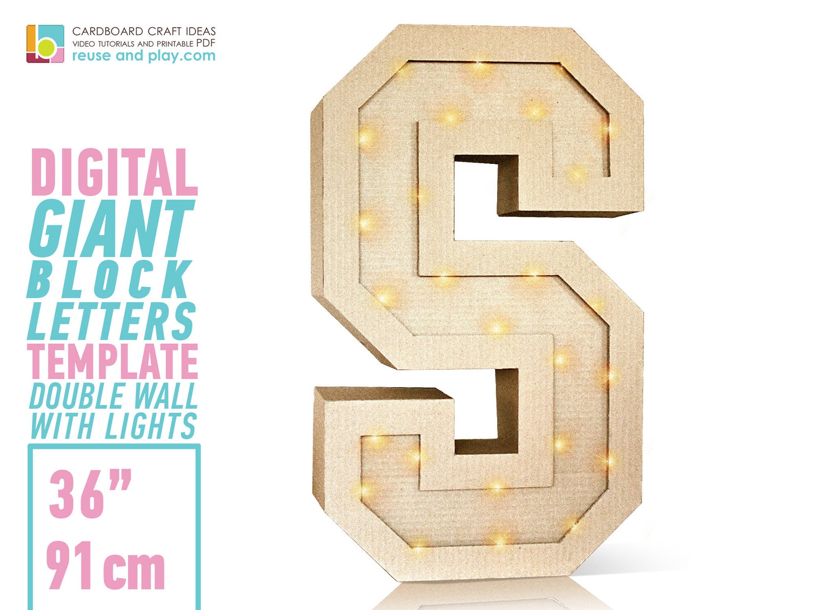 Giant Light up Letters TEMPLATES A-Z 36in - Etsy