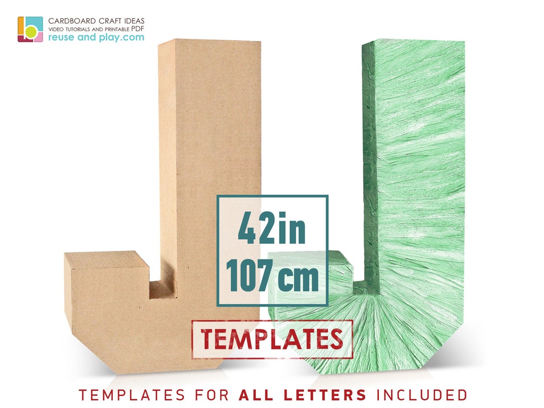 Huge BLOCK Letters TEMPLATES, A-Z 42in - Etsy Canada