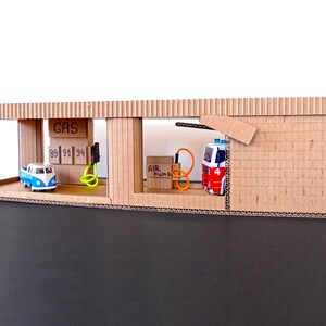 Cardboard Car Garage and Gas Station - Etsy