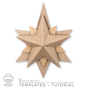 3D Stars TEMPLATES - Etsy