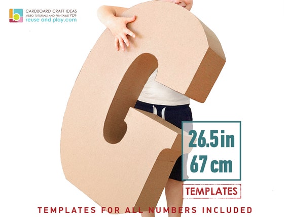 Giant 3D Letters TEMPLATES A-Z 26.5in - Etsy