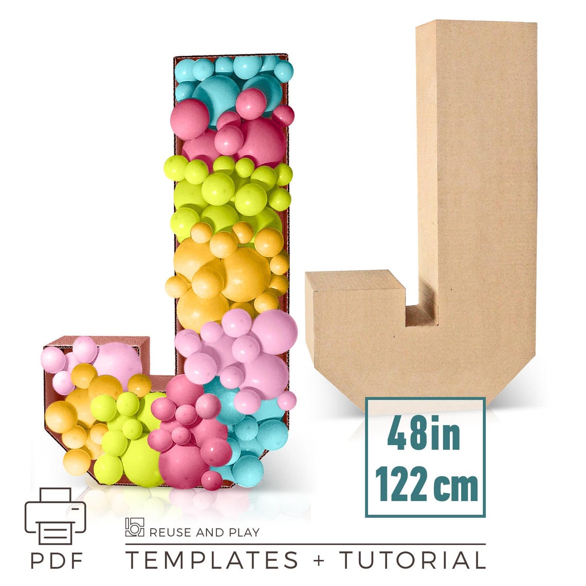 Giant Letters Templates A to Z | 48in - Etsy