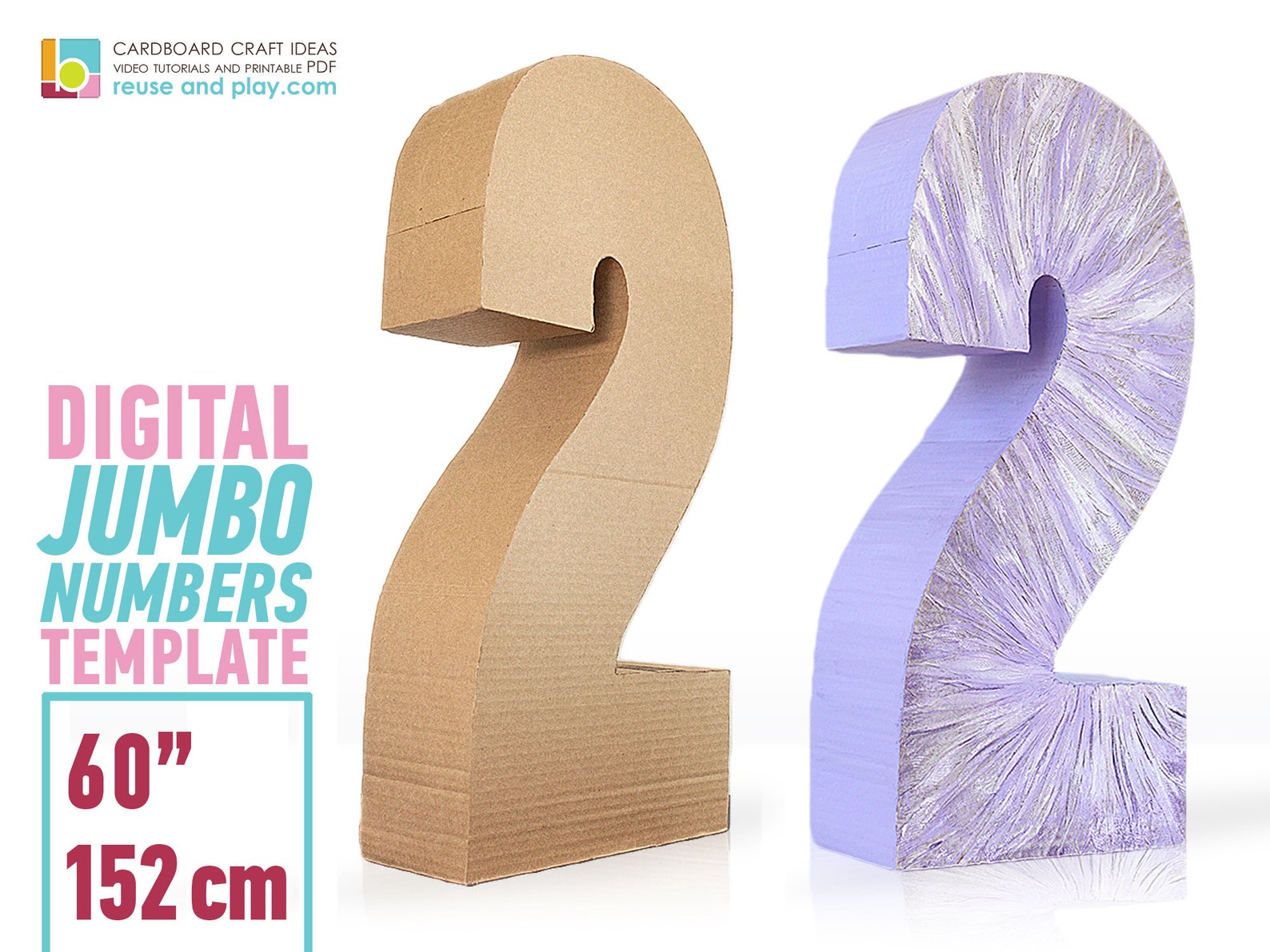 Jumbo Birthday Numbers TEMPLATES 0-9 60in - Etsy