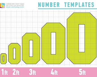 Block Number TWO Templates 1-5 Ft - Etsy