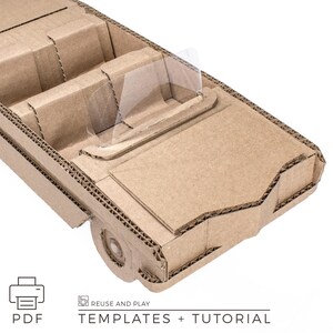 Cardboard Car Template, Classic Lowrider Model, DIY Paper Car (PDF ...
