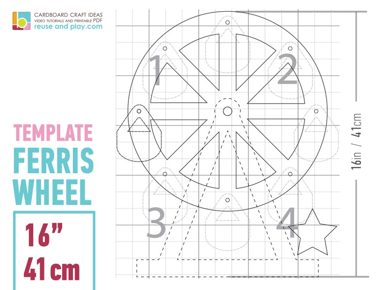 Ferris Wheel Template 16in | Etsy