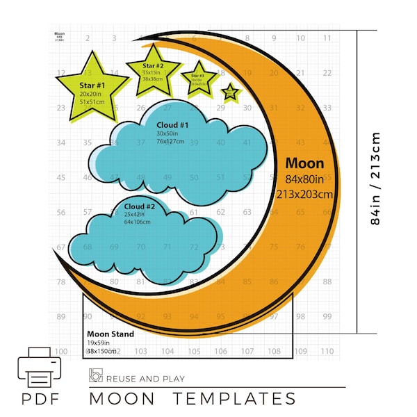 Large Moon Prop - Etsy