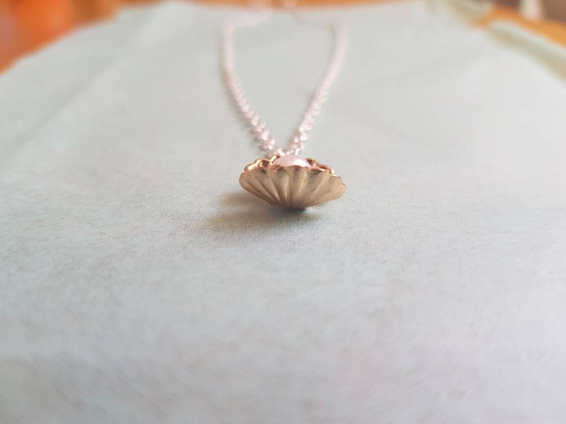 Mermaid Clam Pearl Necklace Glass Pearl Jewellery Sea - Etsy