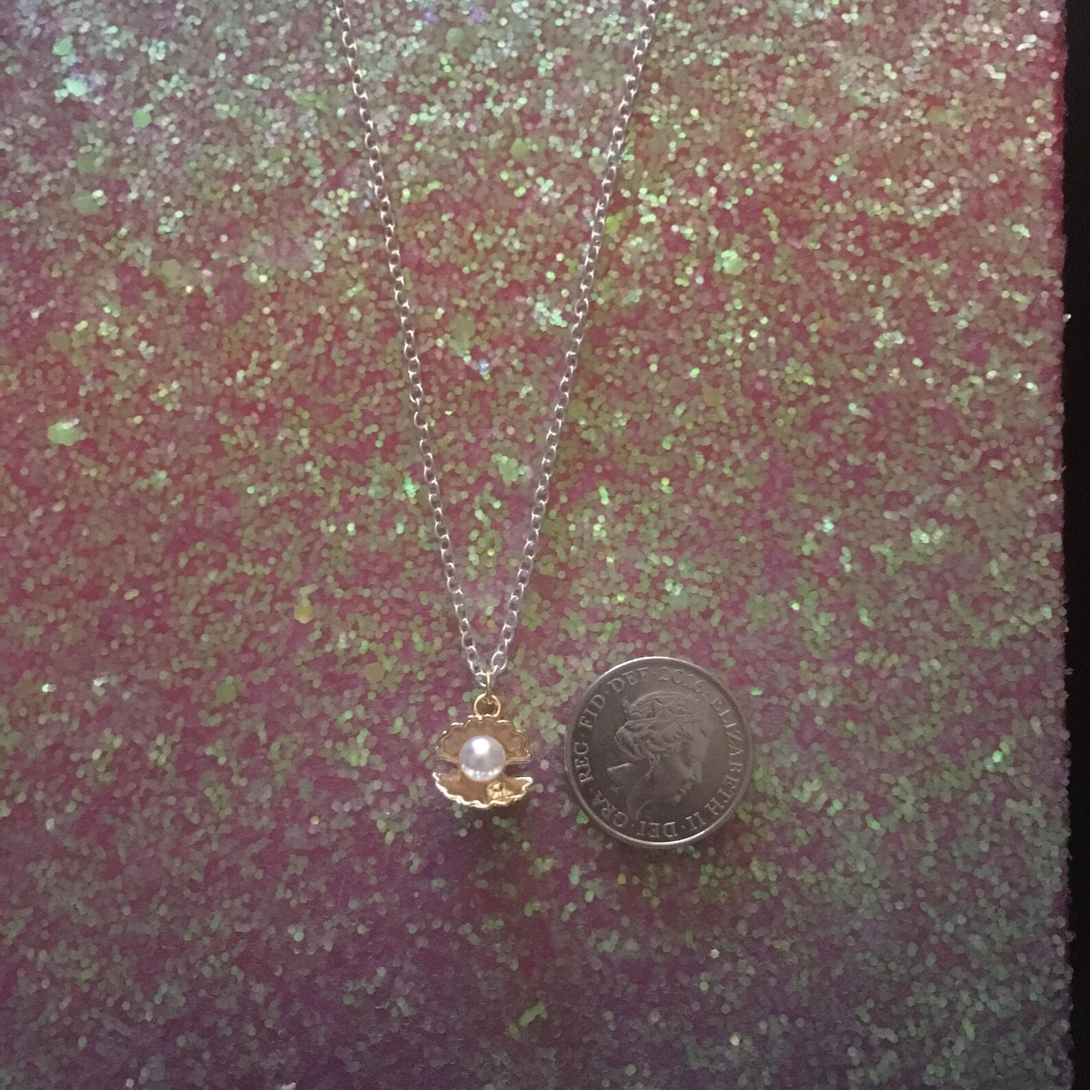 Mermaid Clam Pearl Necklace Glass Pearl Jewellery Sea - Etsy