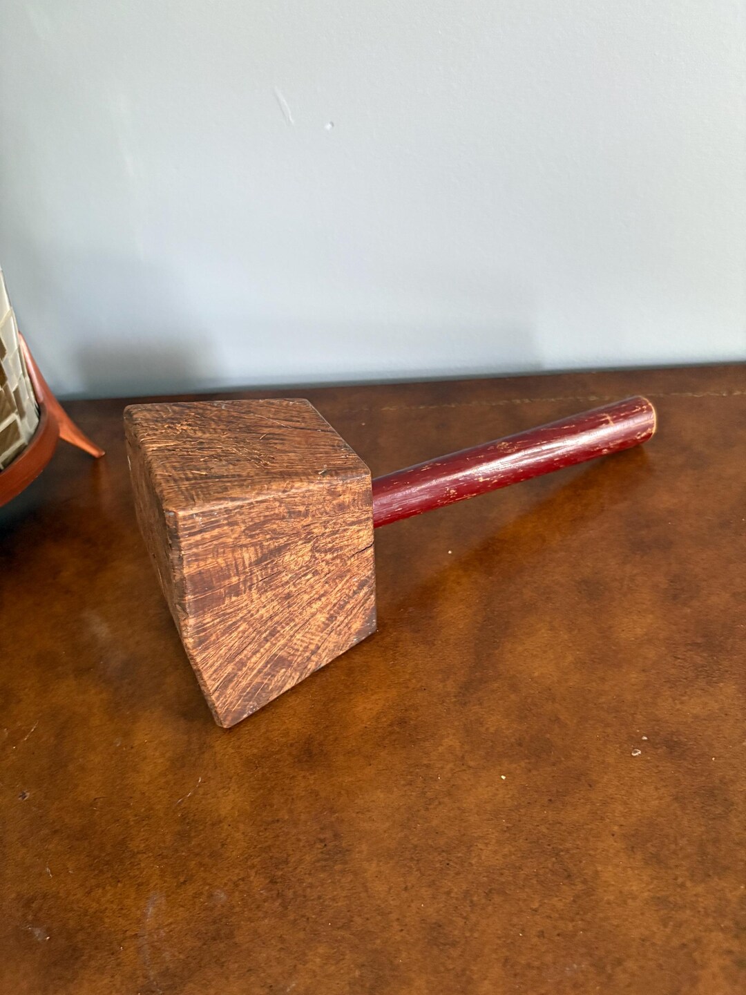 Primitive Burl Wood Mallet Hammer Stamped H M Rapson - Etsy
