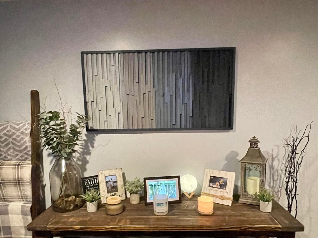 Handmade Framed Rustic Wooden Wall Art 3D Picture Art Modern - Etsy