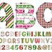 Christmas Clipart Letters PNG Pink Wrapping Paper Alphabet - Etsy