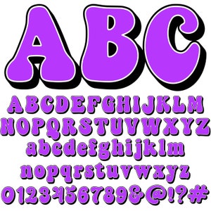 Groovy Alphabet PNG, Retro Boho Letters, Retro Doodle, Groovy Doodle ...