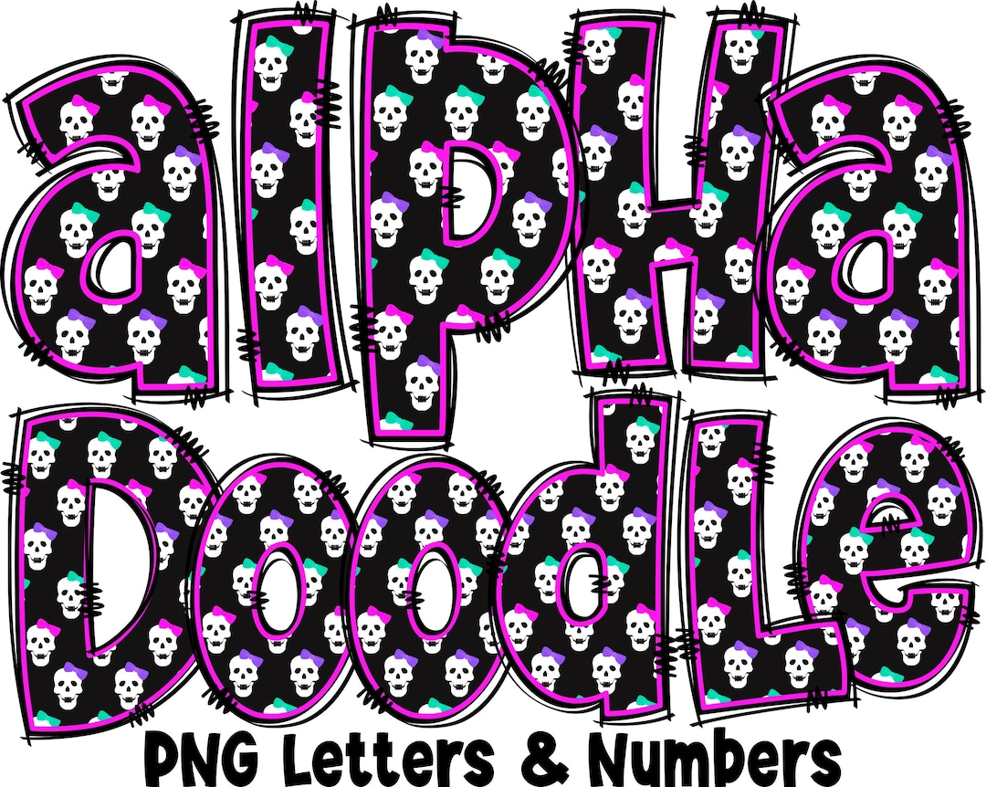 Halloween Alphabet PNG, Halloween, Halloween Day, Alpha Doodle, PNG ...