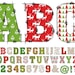 Christmas Clipart Alphabet PNG, Wrapping Paper Letters Clip, Doodle ...