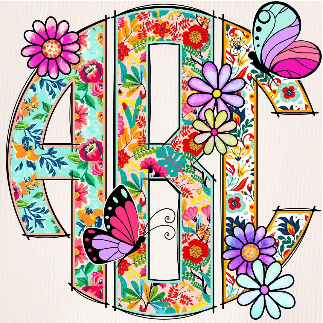 Monogram PNG Letters, Circle Monogram, Alpha Monogram, PNG Letters ...