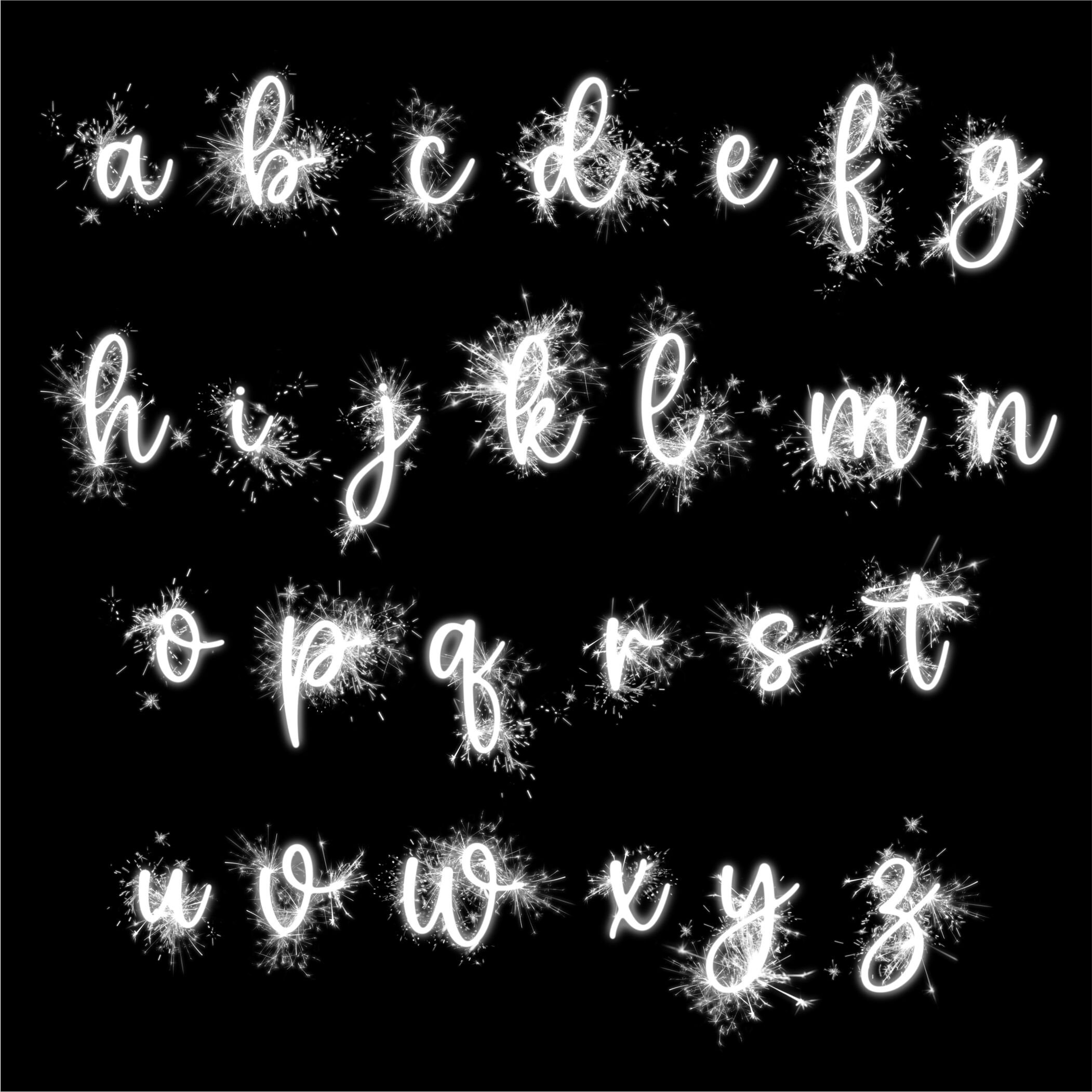 Sparks White PNG Letters, Transparent Background, Fire Alphabet Clip ...