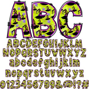 Halloween Alphabet PNG, Halloween, Halloween Day, Alpha Doodle, PNG ...