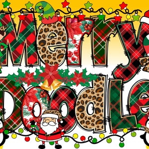 Christmas Alphabet PNG, Cheetah Print, Merry Christmas, Christmas ...