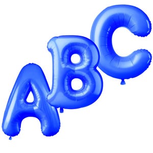 Blue Balloon PNG Letters, Transparent Background, Balloon Alphabet, PNG ...