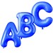 Blue Balloon PNG Letters, Transparent Background, Balloon Alphabet, PNG ...