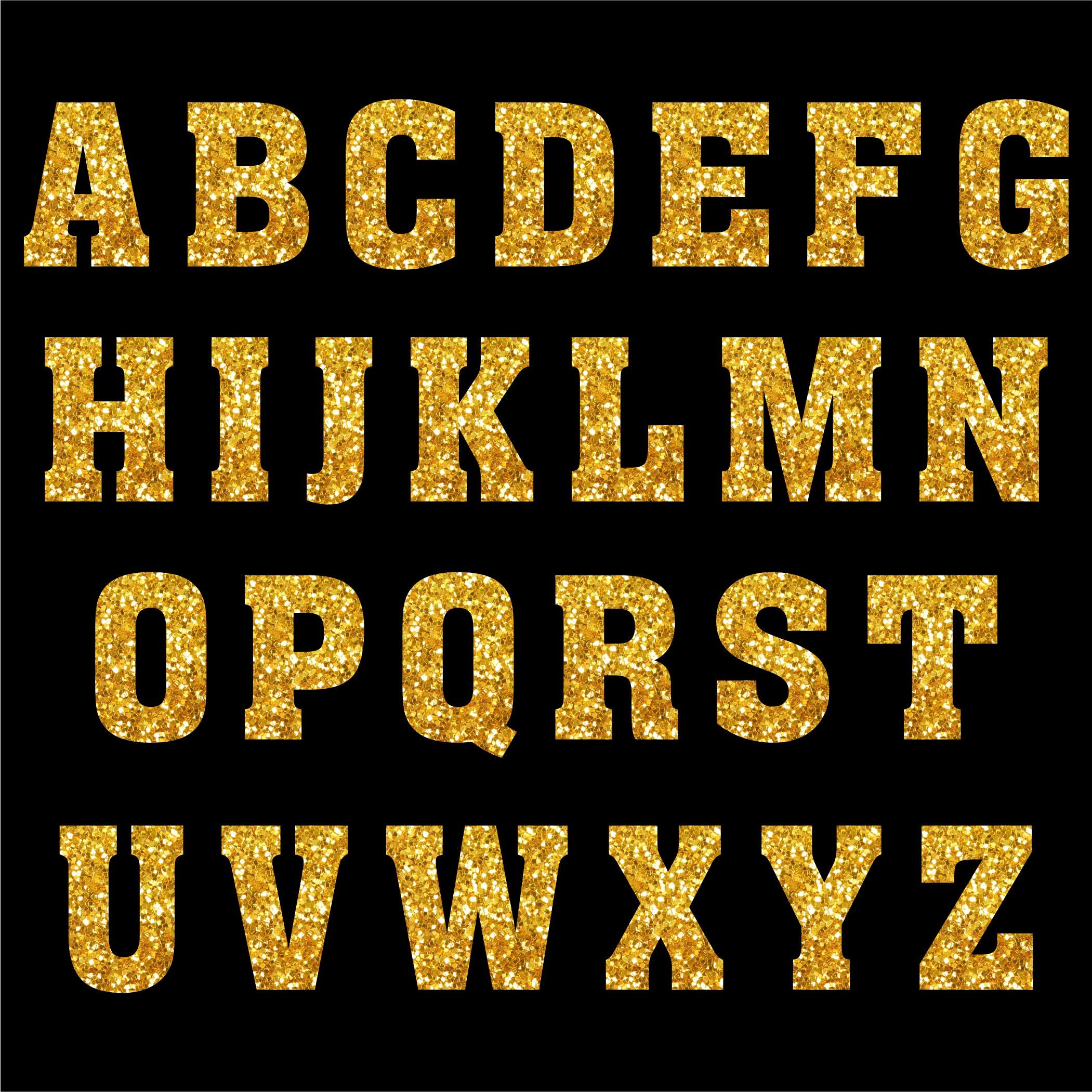PNG Gold Glitter Alphabet Sparkle Clip Art Letters Alphabet | Etsy