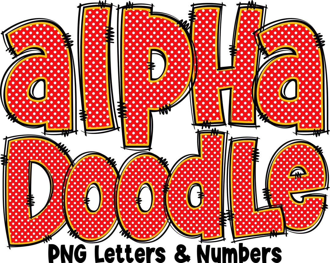 Dots Letters & Numbers PNG, Alpha Doodle, PNG Letters, Dots Doodle ...
