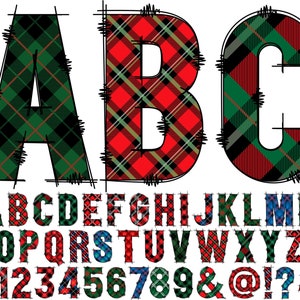 Christmas Clipart Letters PNG, Christmas Fabric Background Alphabet ...