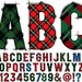 Christmas Clipart Letters PNG, Christmas Fabric Background Alphabet ...