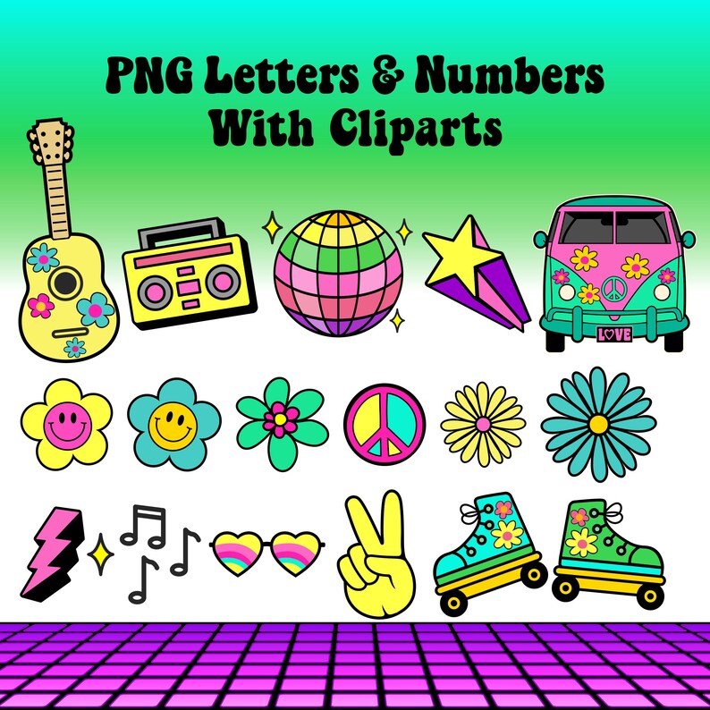 Groovy Alphabet PNG, Retro Boho Letters, Retro Doodle, Groovy Doodle ...