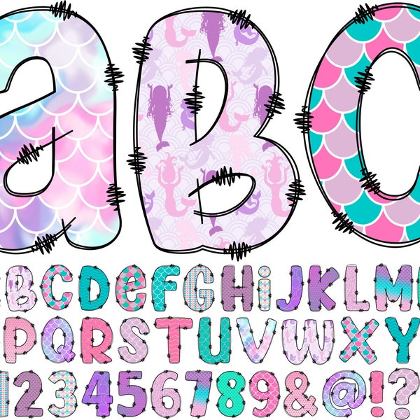 Mermaid Letters - Etsy