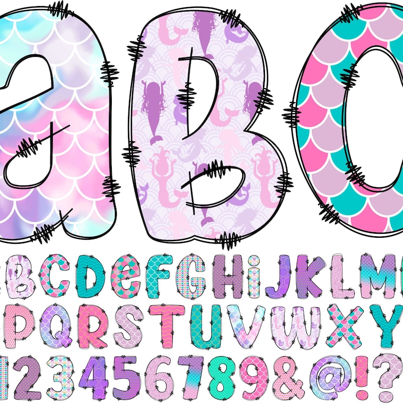 Mermaid Letters - Etsy