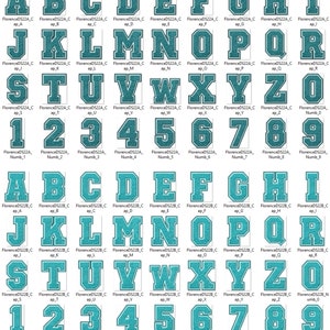 Faux Embroidery Chenille Letters BUNDLE, Faux Chenille Patch, Chenille ...