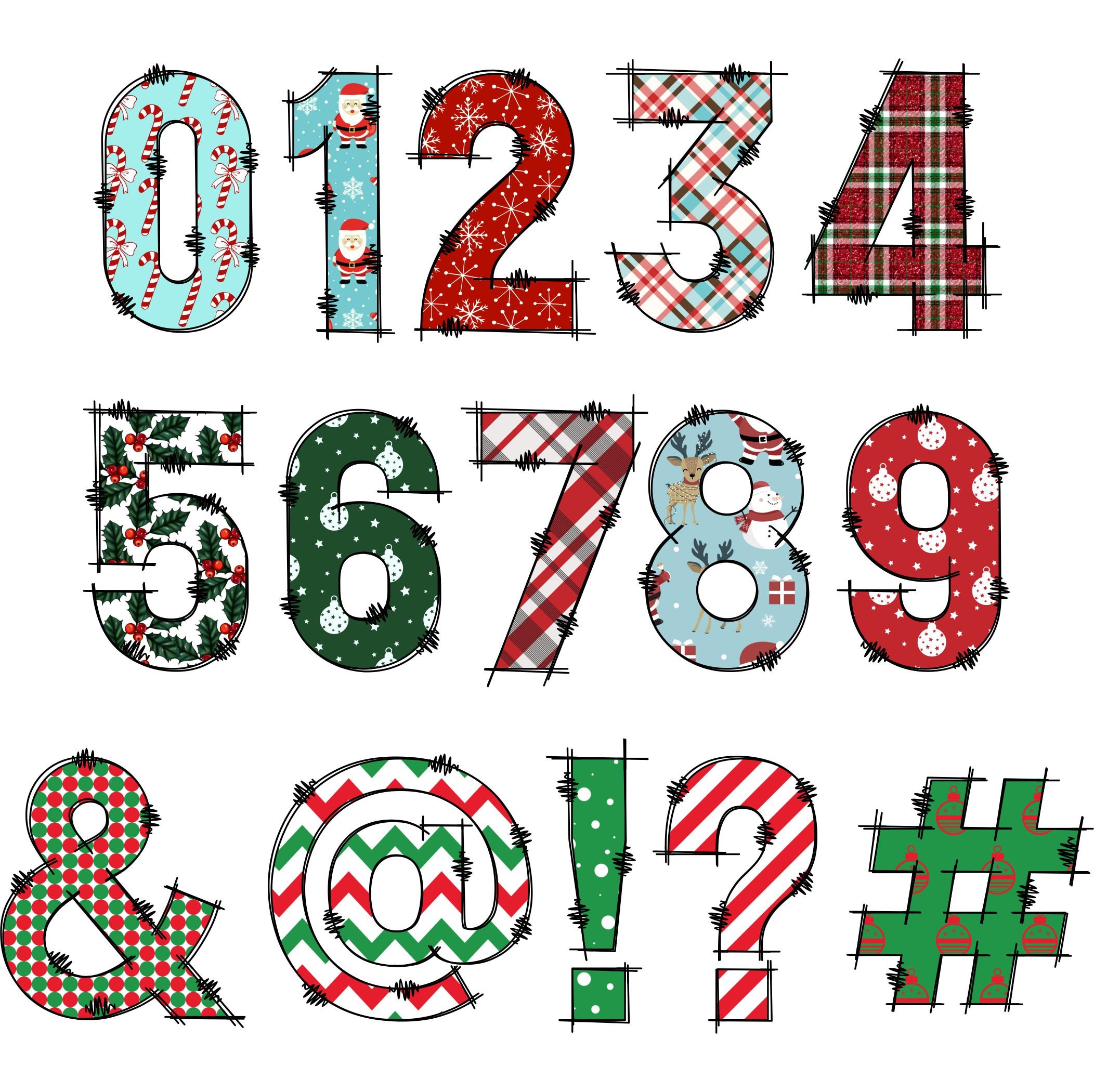 Christmas Clipart Alphabet PNG Wrapping Paper Alphabet Clip - Etsy