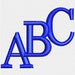 Faux Embroidery Blue Stitch, Alphabet PNG, Faux Stitch Letters, Alpha ...