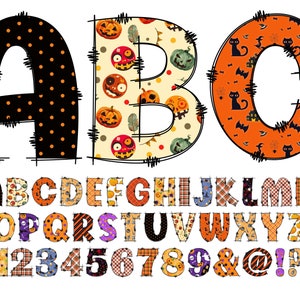 Halloween Clipart Alphabet PNG, Doodle Alphabet Clip Art, Transparent ...